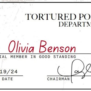 PRINTABLE - TTPD Membership Cards - Etsy