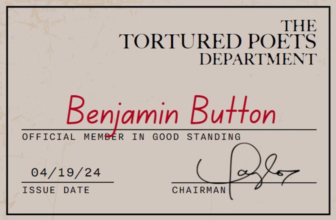 PRINTABLE - TTPD Membership Cards - Etsy