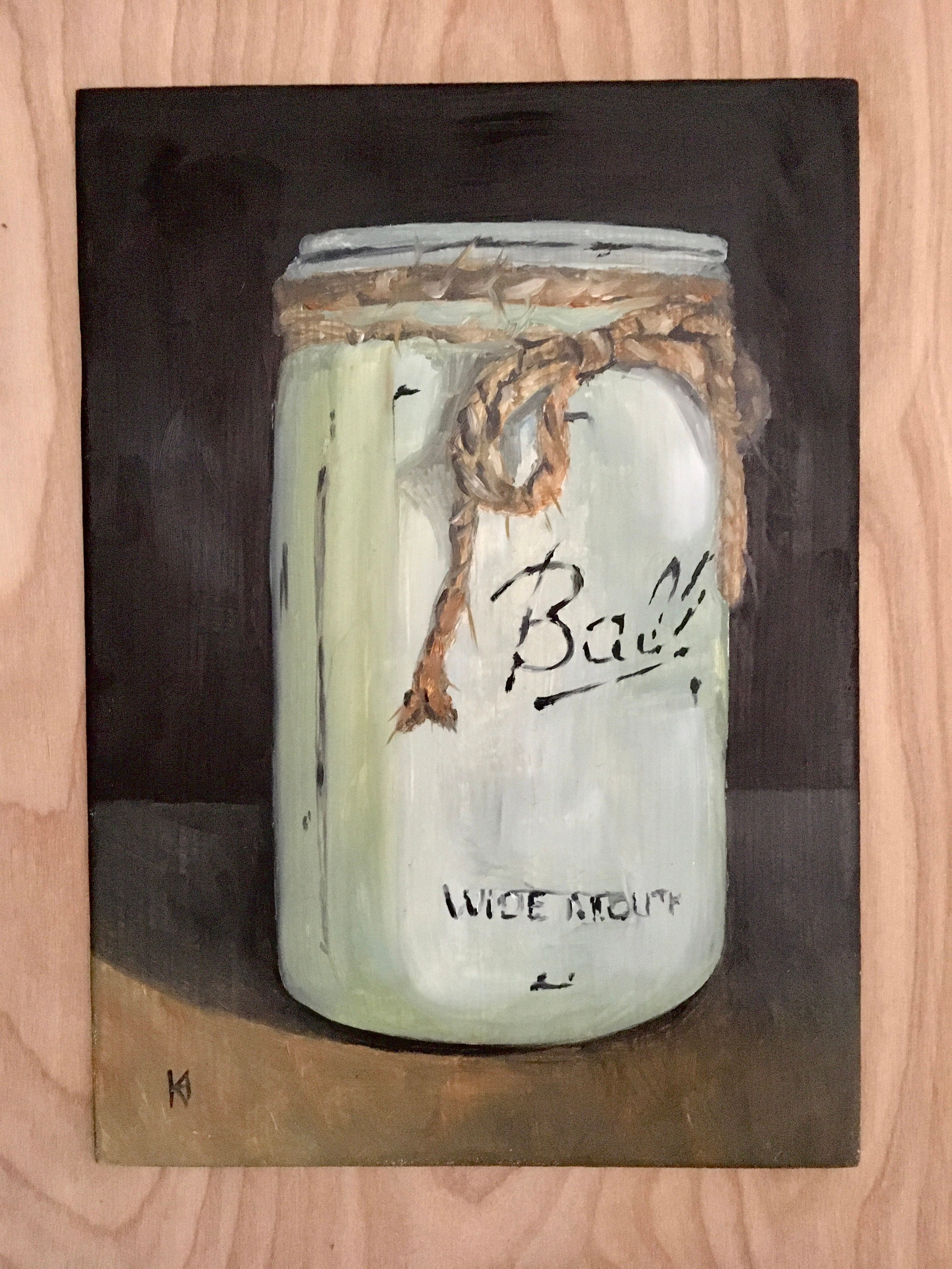 Ball Canning Jar Realism Still Life Small Oil Painting - Etsy