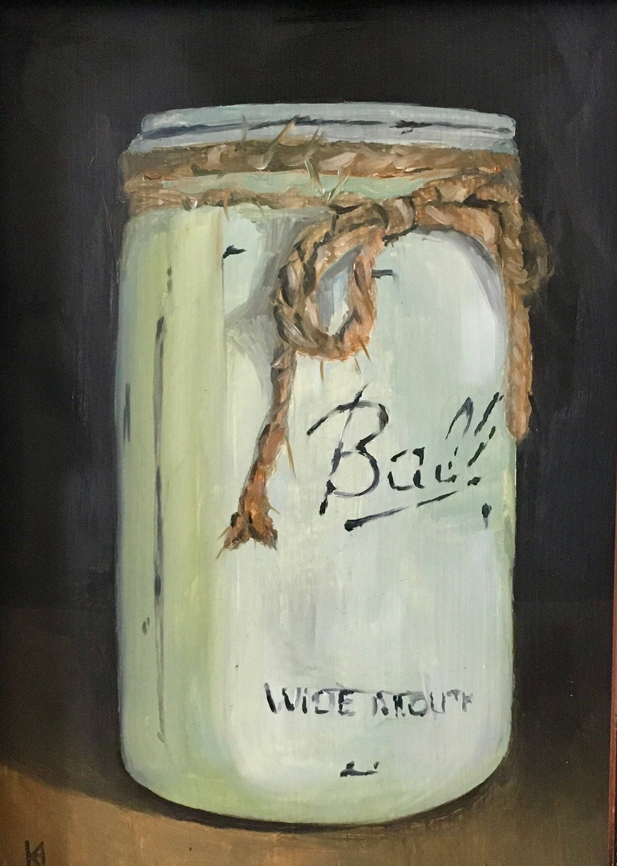 Ball Canning Jar Realism Still Life Small Oil Painting - Etsy