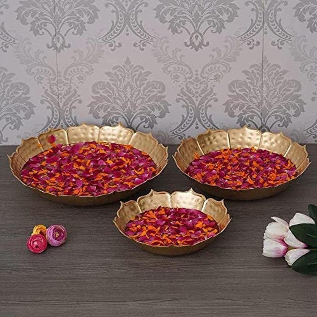Haldi Mehndi Taj Bowl Urli, Onam Urli Bowl, Urli With Bowl, Pooja Diya ...