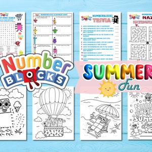 NUMBERBLOCKS Activity Book - PDF Book - 11 Pages - Colouring Pages ...