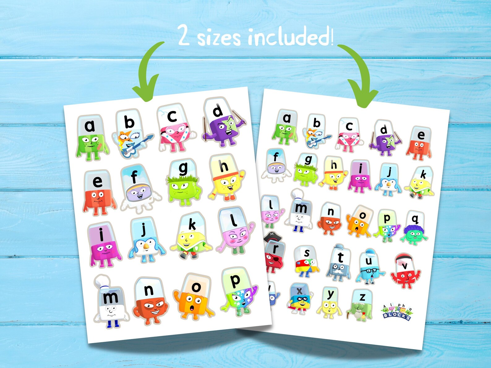 Alphablocks Printable Stickers: Alphabet Stickers ABC (digital Download ...