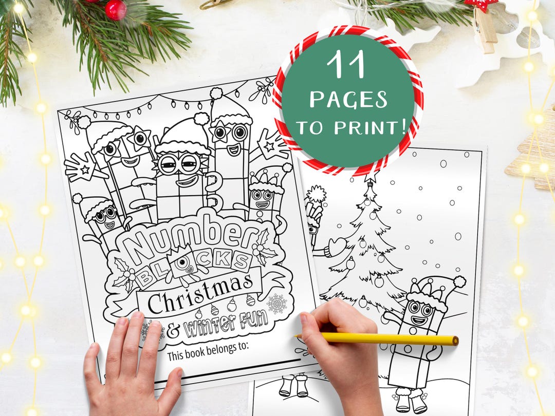 Numberblocks Winter Colouring Pages PDF Printable Numberblocks 1-10 ...