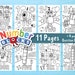 Numberblocks Christmas Colouring Page Digital Printable Winter Sleigh ...