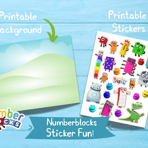 Numberblocks Printable Stickers: Numbers 1-10, Blockzilla (digital ...