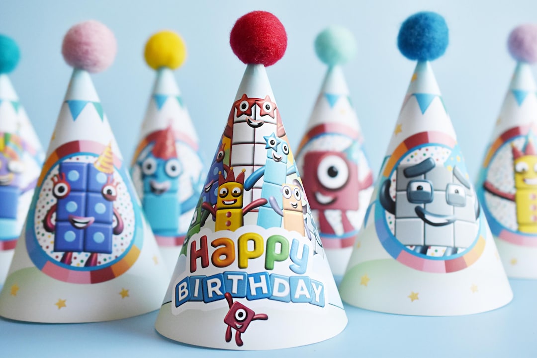 NUMBERBLOCKS Birthday Hats - Digital Printable - Numberblocks ...