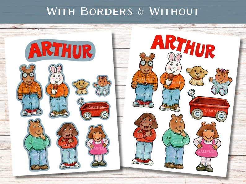 Arthur Paper Dolls - Arthur Book Characters Printable - Digital Print ...