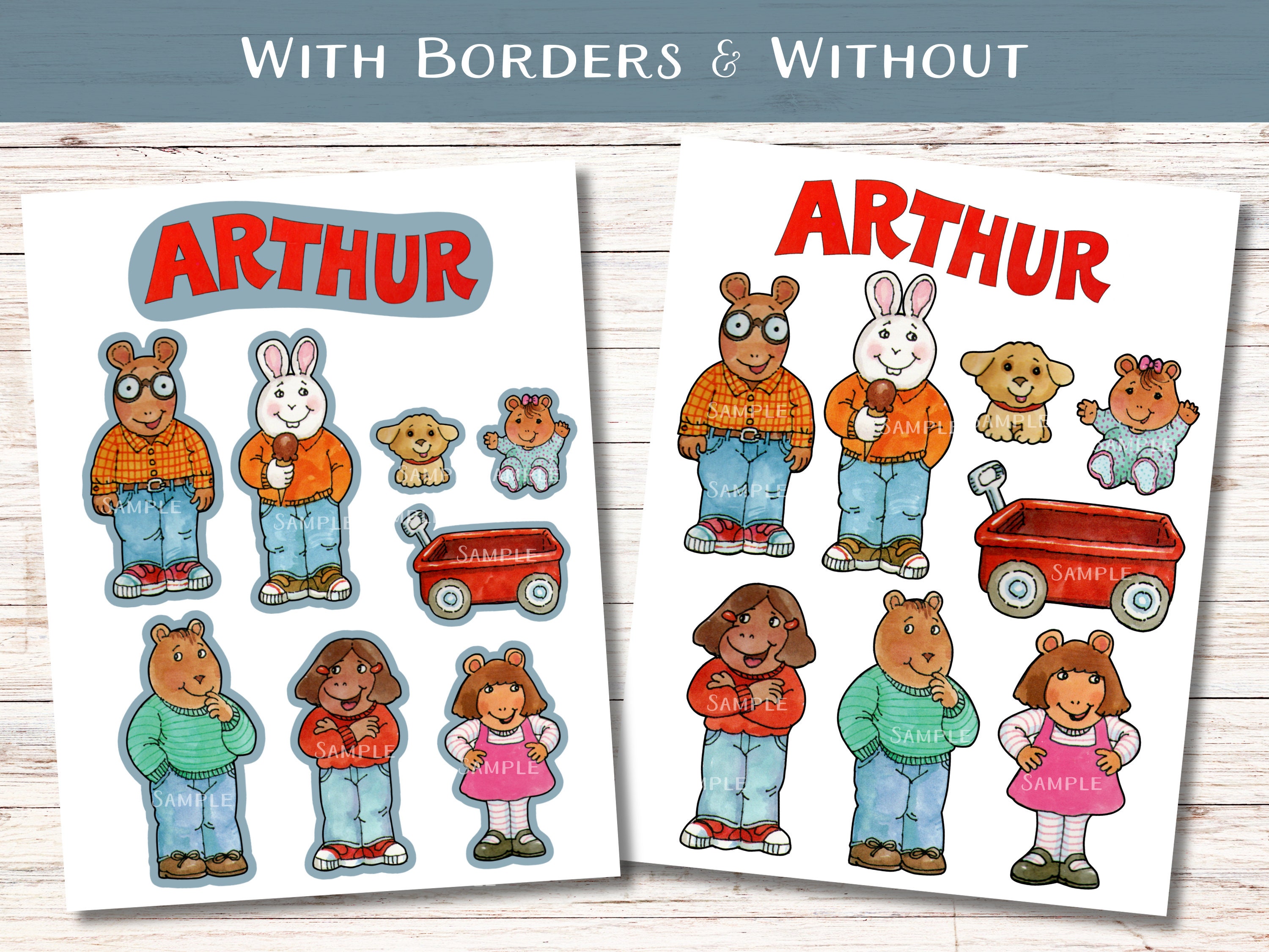 Arthur Paper Dolls Arthur Book Characters Printable Digital Print PDF ...