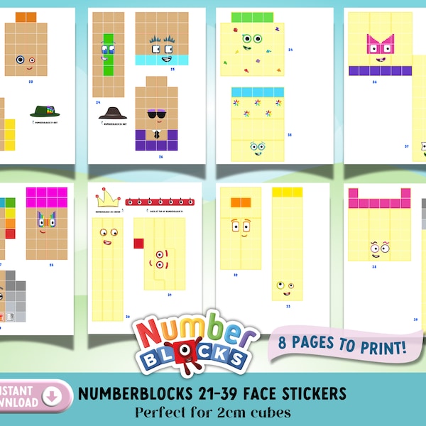 Sticker Set Numberblocks - Etsy