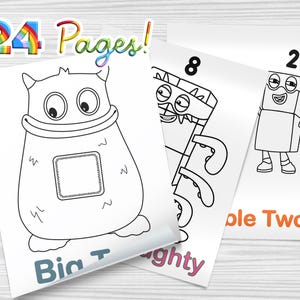 Numberblocks 1-20 Colouring Pages - Digital Printable - 24 PAGES -PLUS ...