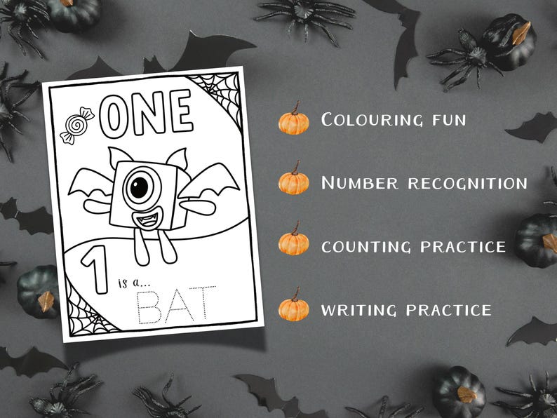 Numberblocks HALLOWEEN Colouring Pages Digital Printable 11 Pages ...