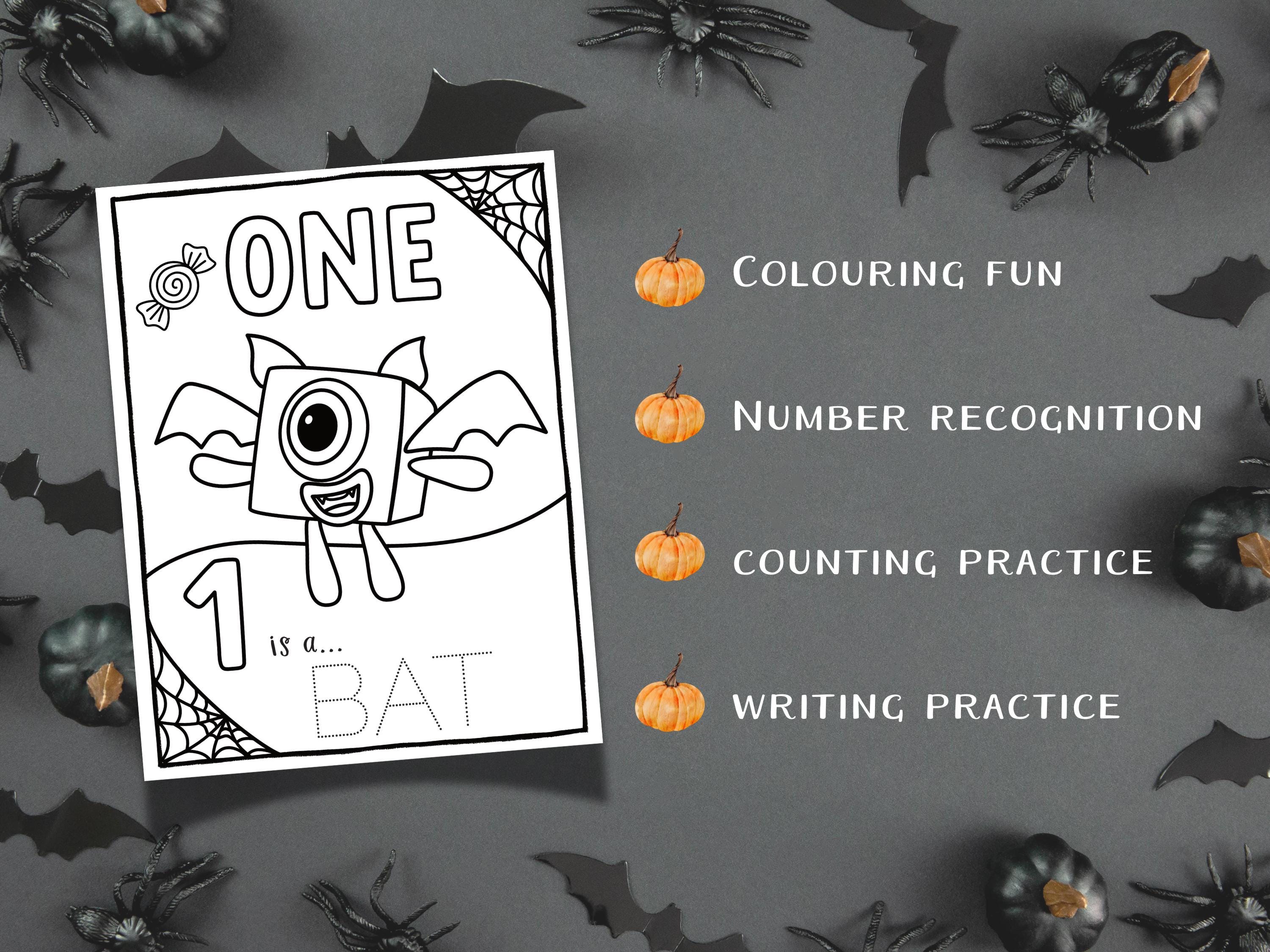 Numberblocks HALLOWEEN Colouring Pages Digital Printable 11 Pages ...