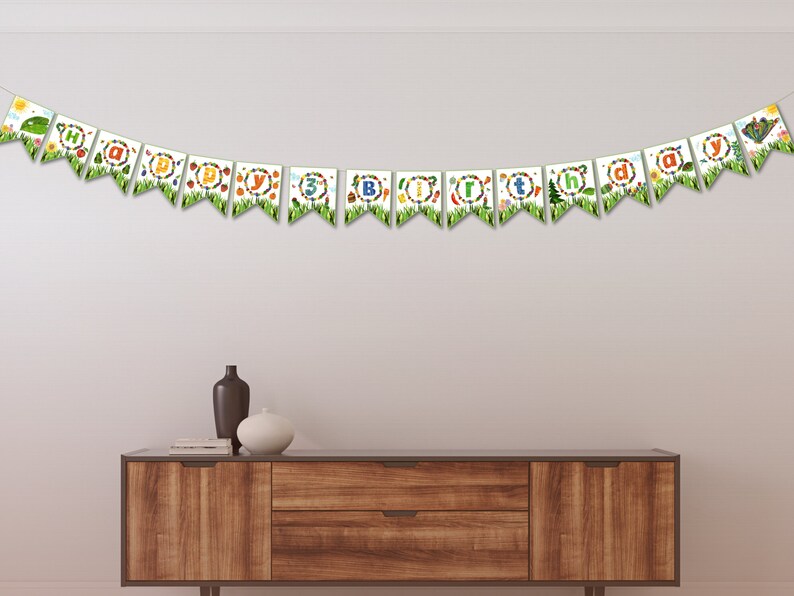 Very Hungry Caterpillar Birthday Banner With Age Numbers Digital File ...