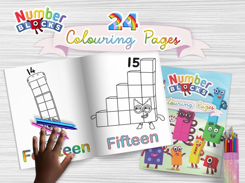 Numberblocks 1-20 Colouring Pages - Digital Printable - 24 PAGES -PLUS ...