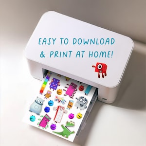 NUMBERBLOCKS Printable Stickers With Background - Numbers 1-10 Plus ...