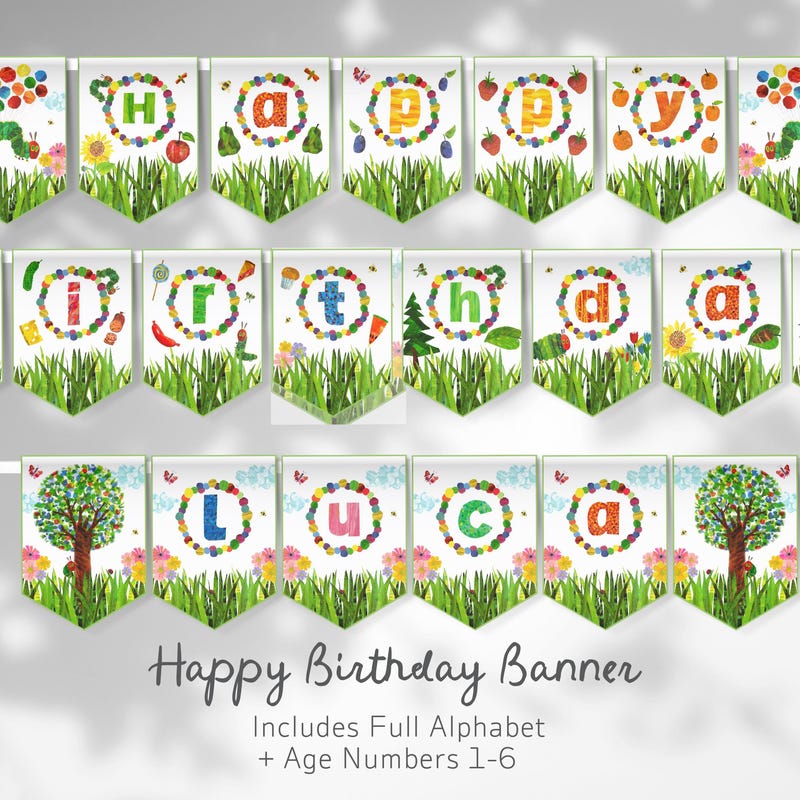 Hungry Caterpillar Banner - Etsy