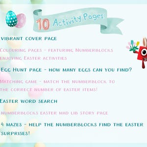 Numberblocks EASTER Activity Printable Booklet - PDF Printable - 11 ...