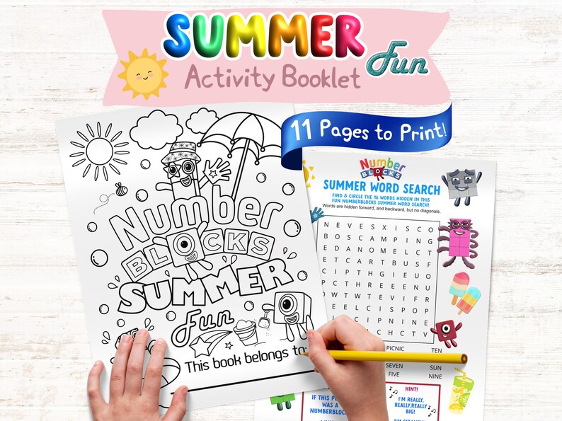 Numberblocks Summer Activity Book: Coloring, Trivia, Word Search (PDF ...