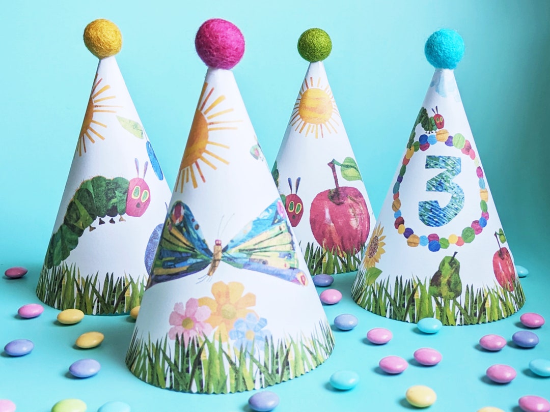 Very Hungry Caterpillar Birthday Hats Printable Hats Hungry Caterpillar ...