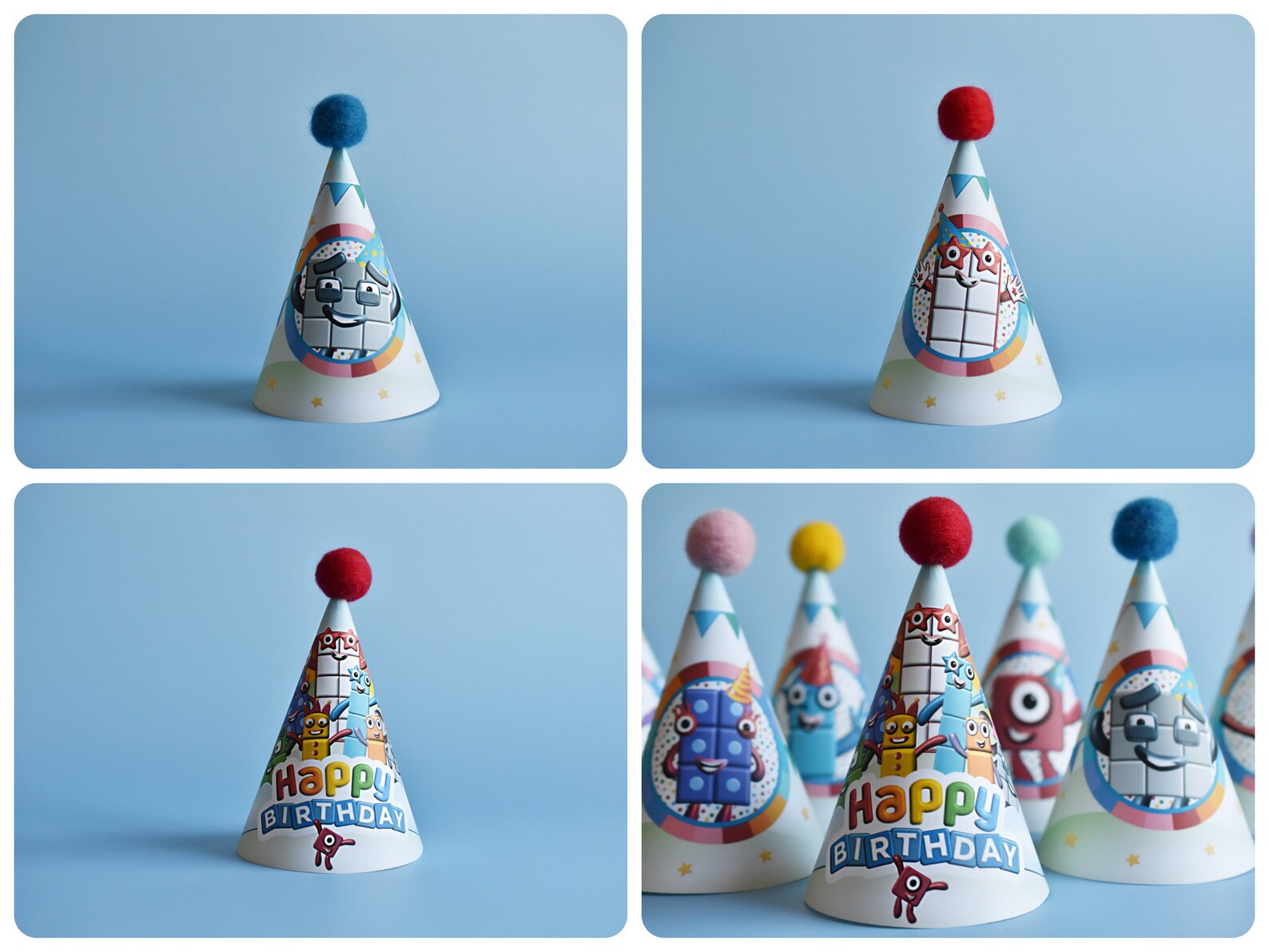 NUMBERBLOCKS Birthday Hats - Digital Printable - Numberblocks ...