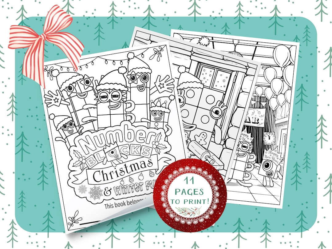 Numberblocks Winter Colouring Pages PDF Printable Numberblocks 1-10 ...