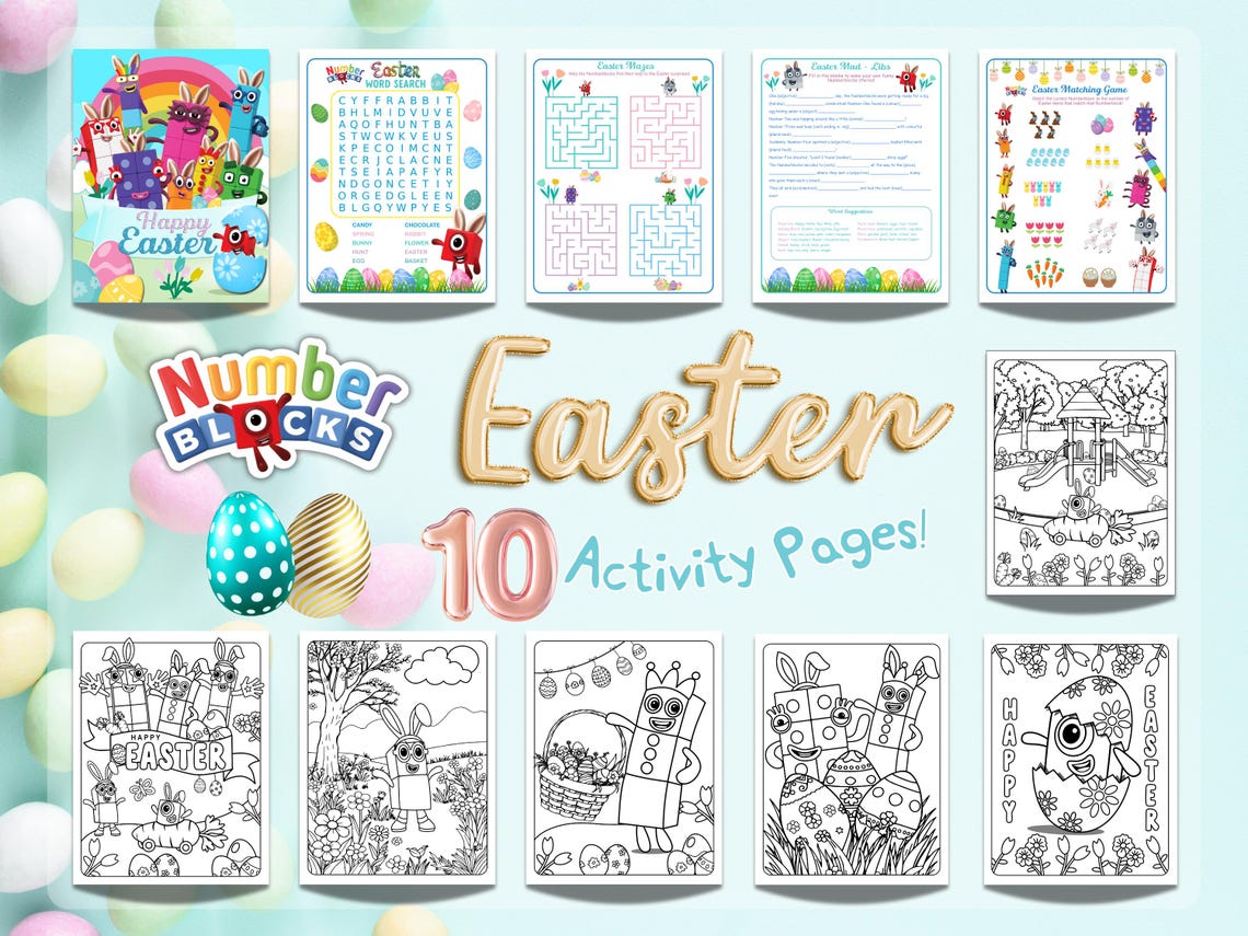 Numberblocks EASTER Activity Printable Booklet - PDF Printable - 11 ...