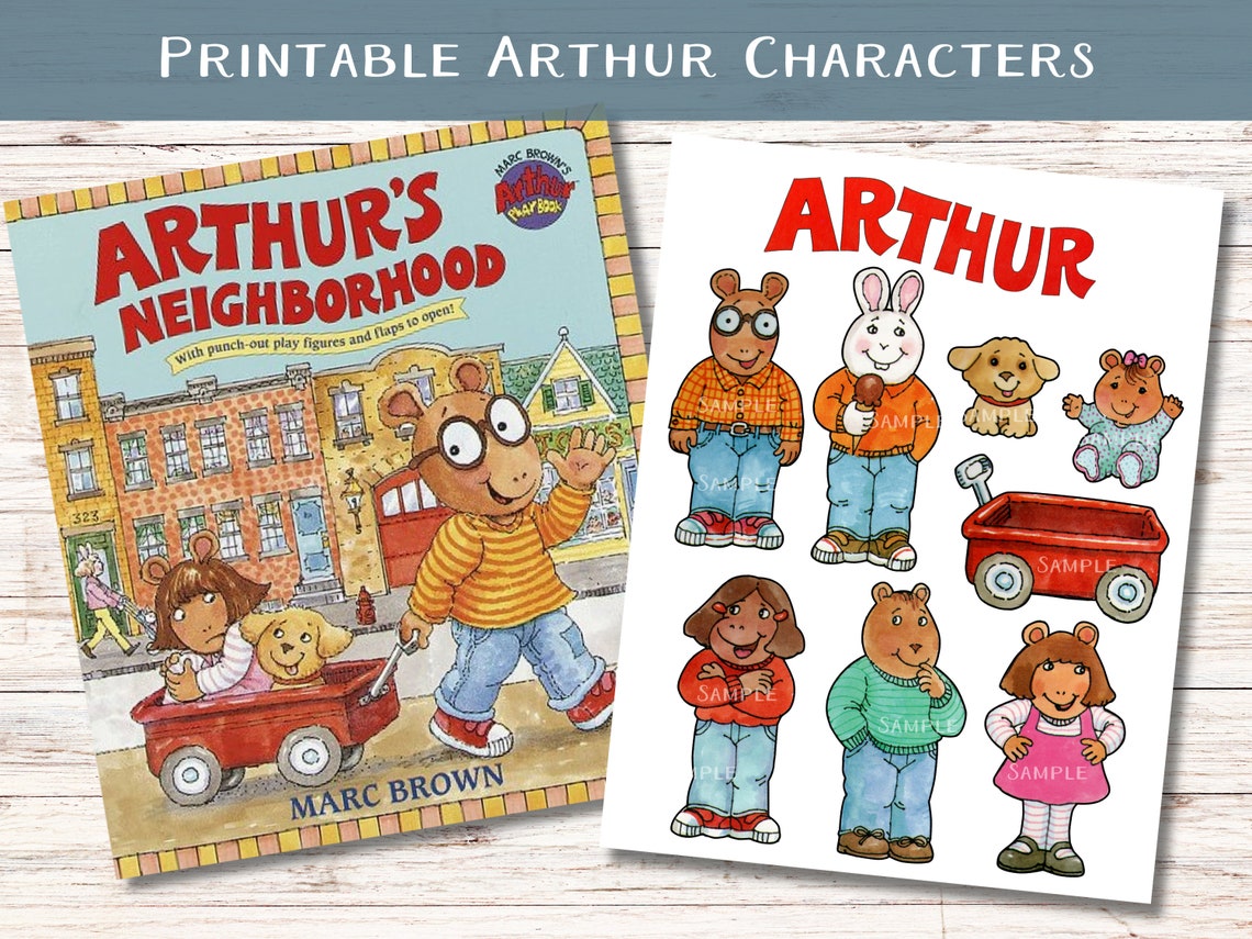 Arthur Paper Dolls - Arthur Book Characters Printable - Digital Print ...