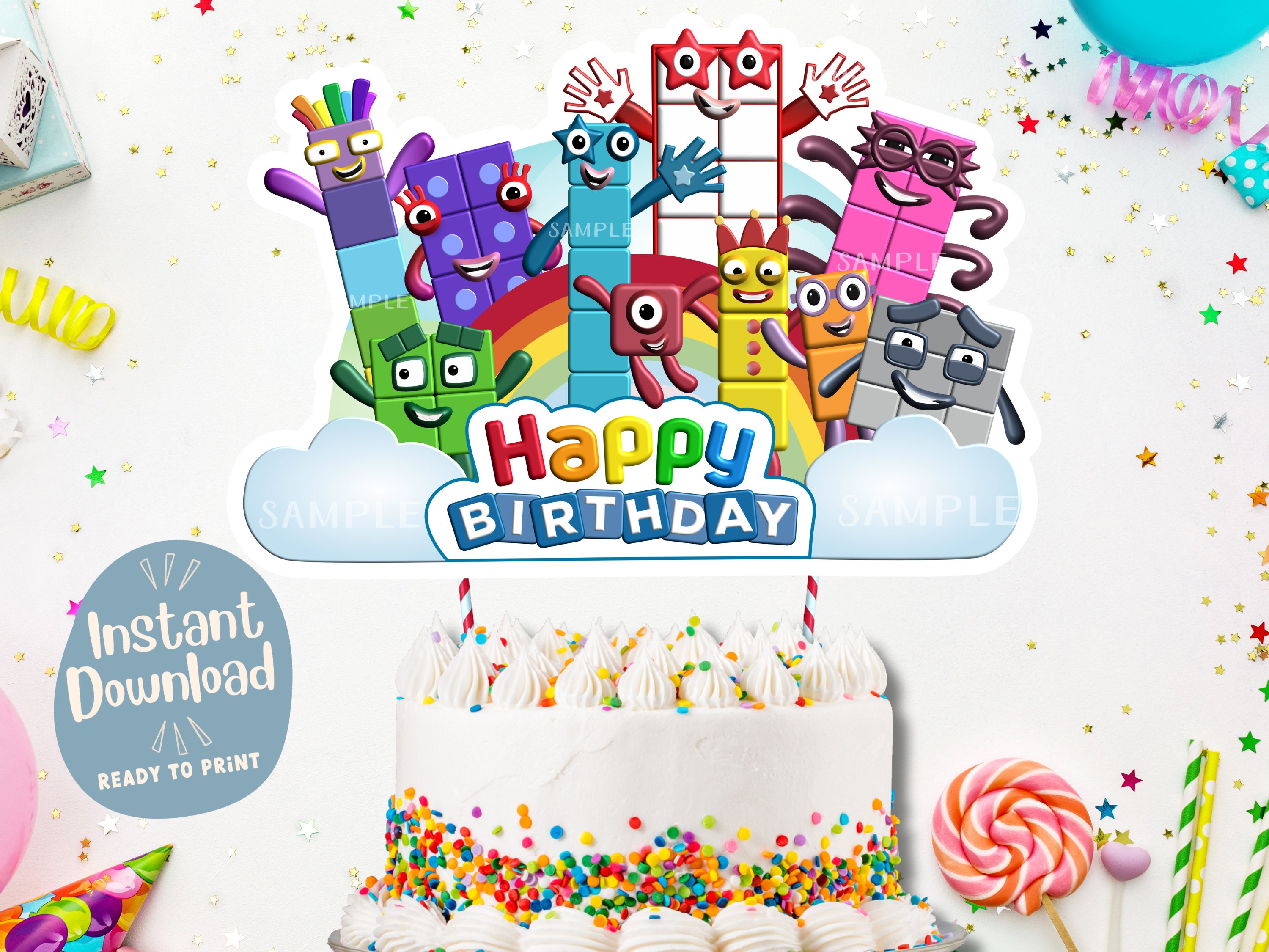 Numberblocks Cake Topper