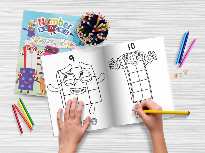 Numberblocks Coloring Pages 1-20: Printable Activity Book (digital ...