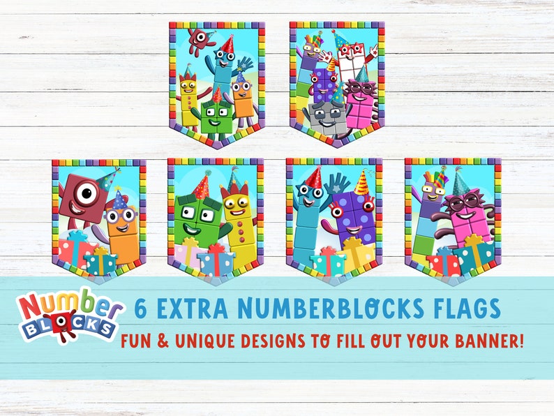 Printable NUMBERBLOCKS Birthday Bunting Digital Download Numberblocks ...
