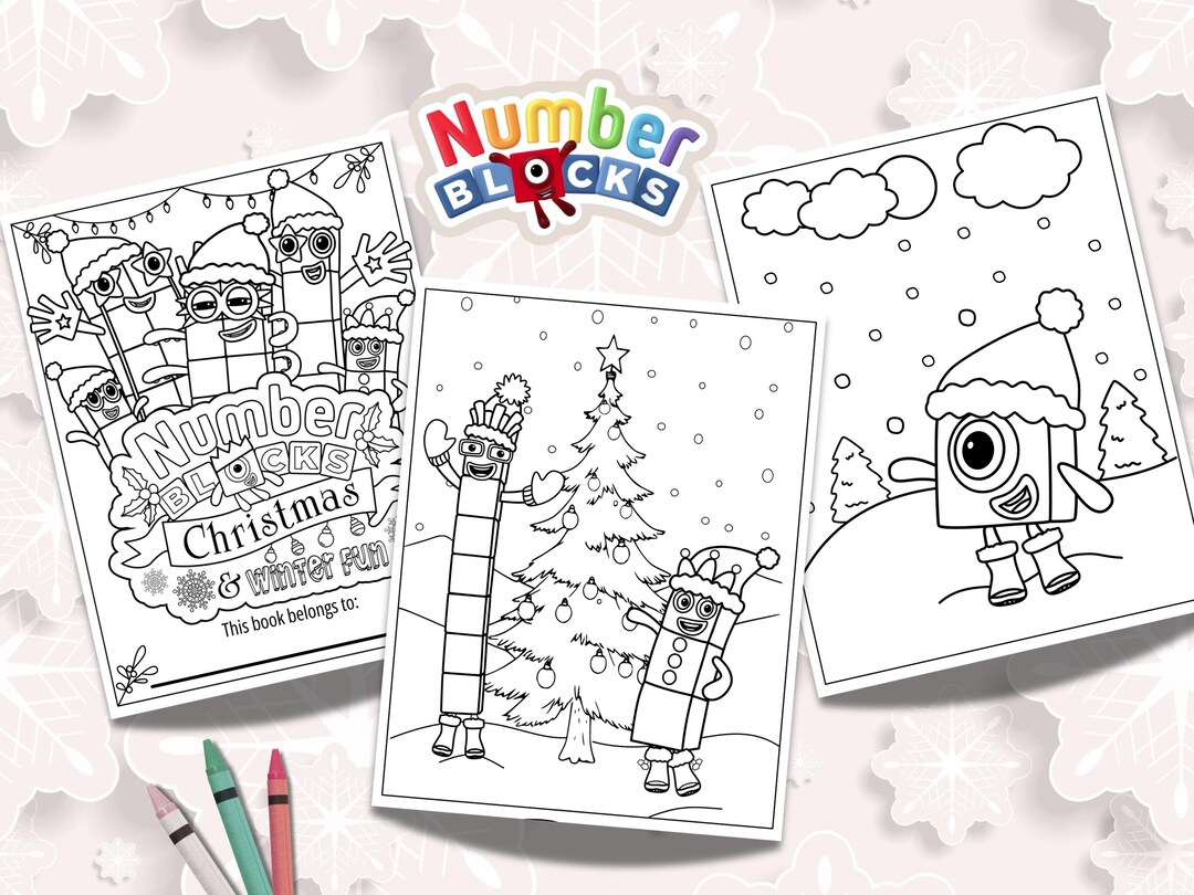 Numberblocks Colouring Pages - PDF Printable - Numberblocks Christmas ...