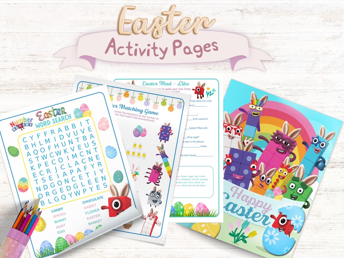 Numberblocks EASTER Activity Printable Booklet - PDF Printable - 11 ...