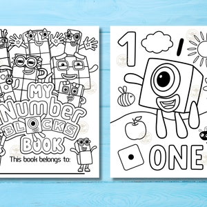 Numberblocks Colouring Book Digital Printable 11 Pages 4 Pages of ...