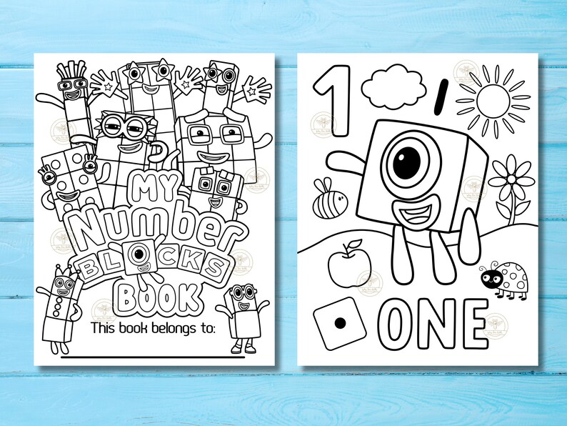 Numberblocks Colouring Book Digital Printable 11 Pages 4 Pages of ...