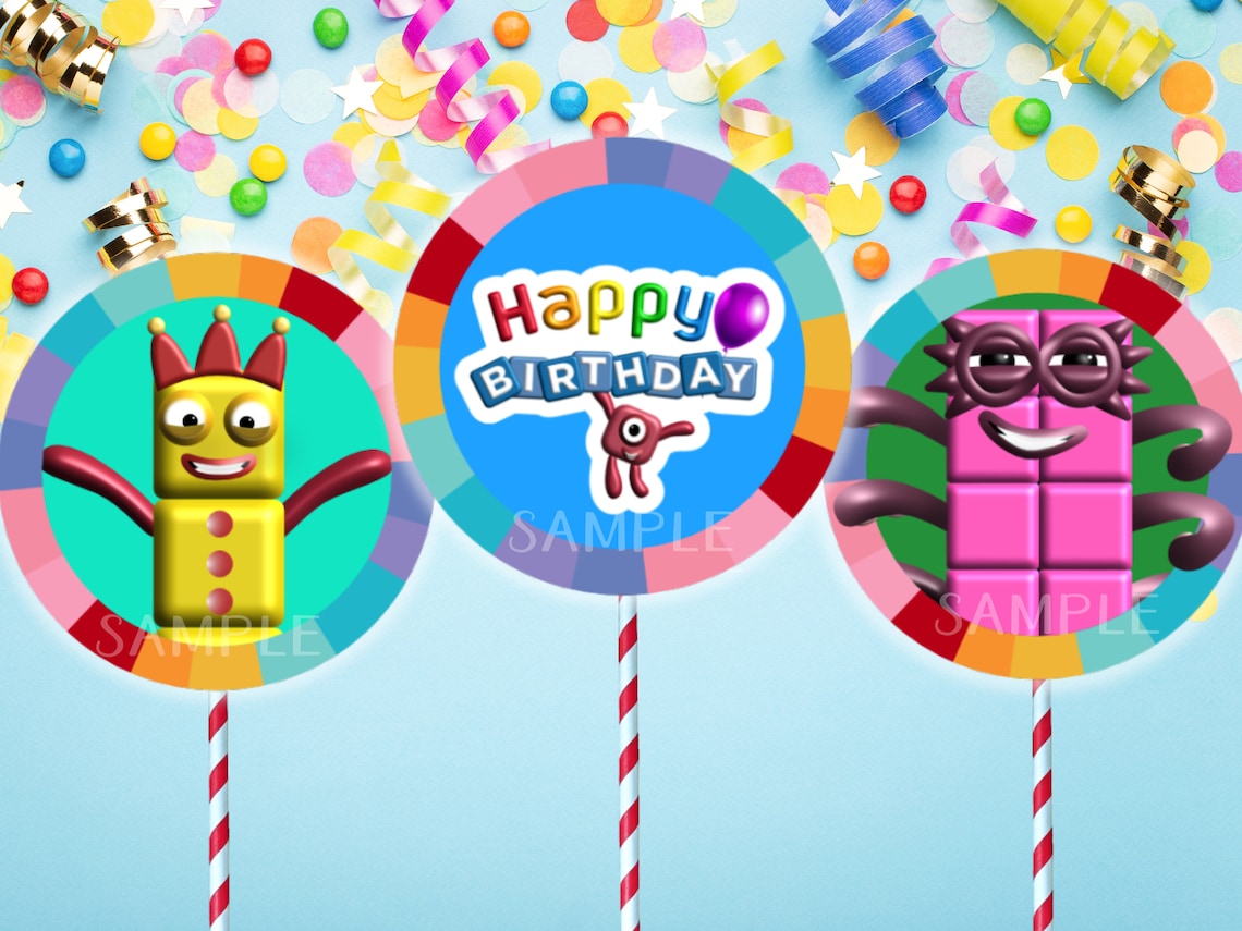 Numberblocks Cake Topper 12 Cupcake Toppers Digital Print Numberblocks ...