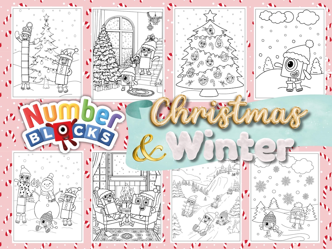 Numberblocks Winter Colouring Pages PDF Printable Numberblocks 1-10 ...