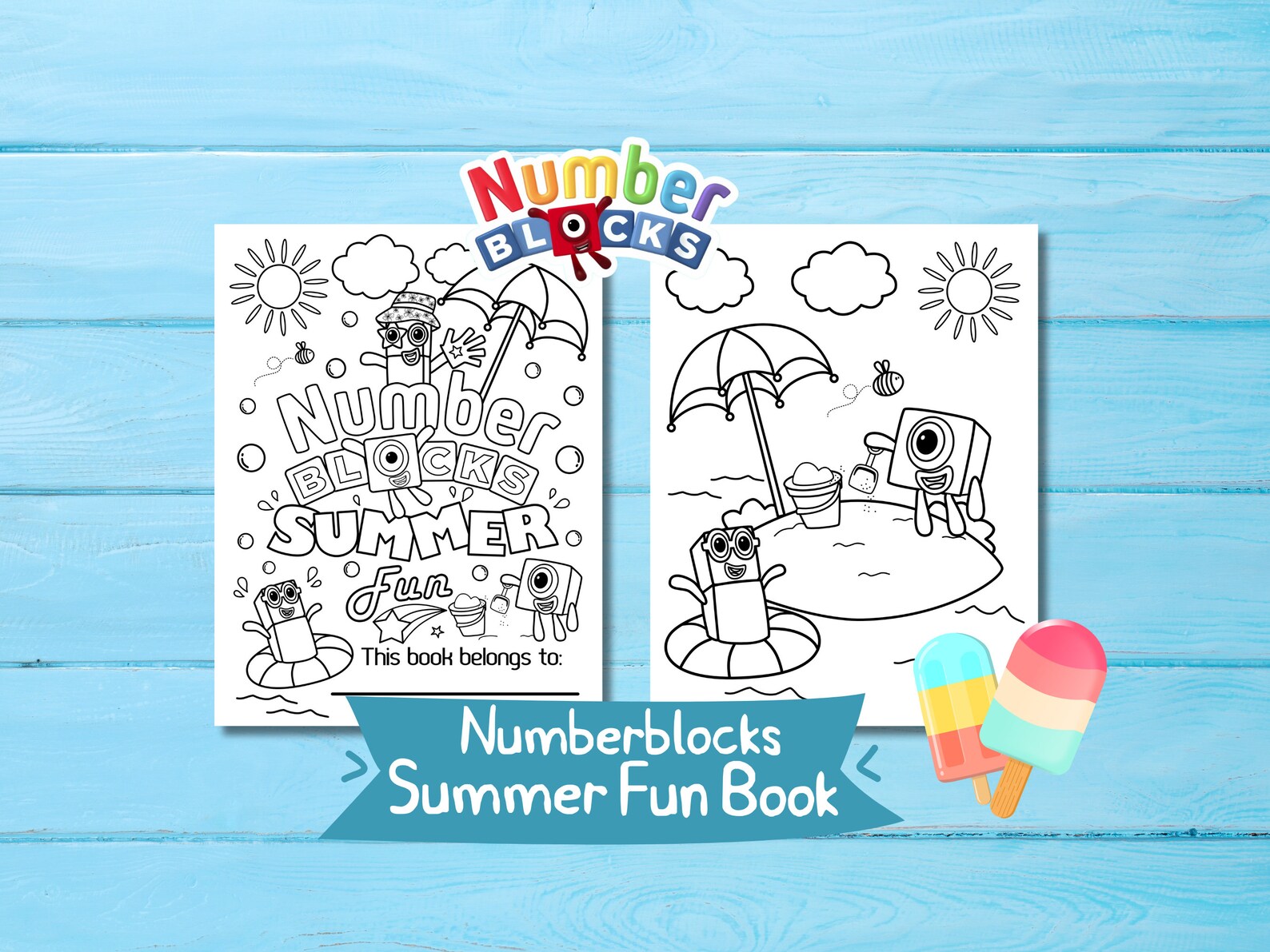 NUMBERBLOCKS Activity Book - PDF Book - 11 Pages - Colouring Pages ...