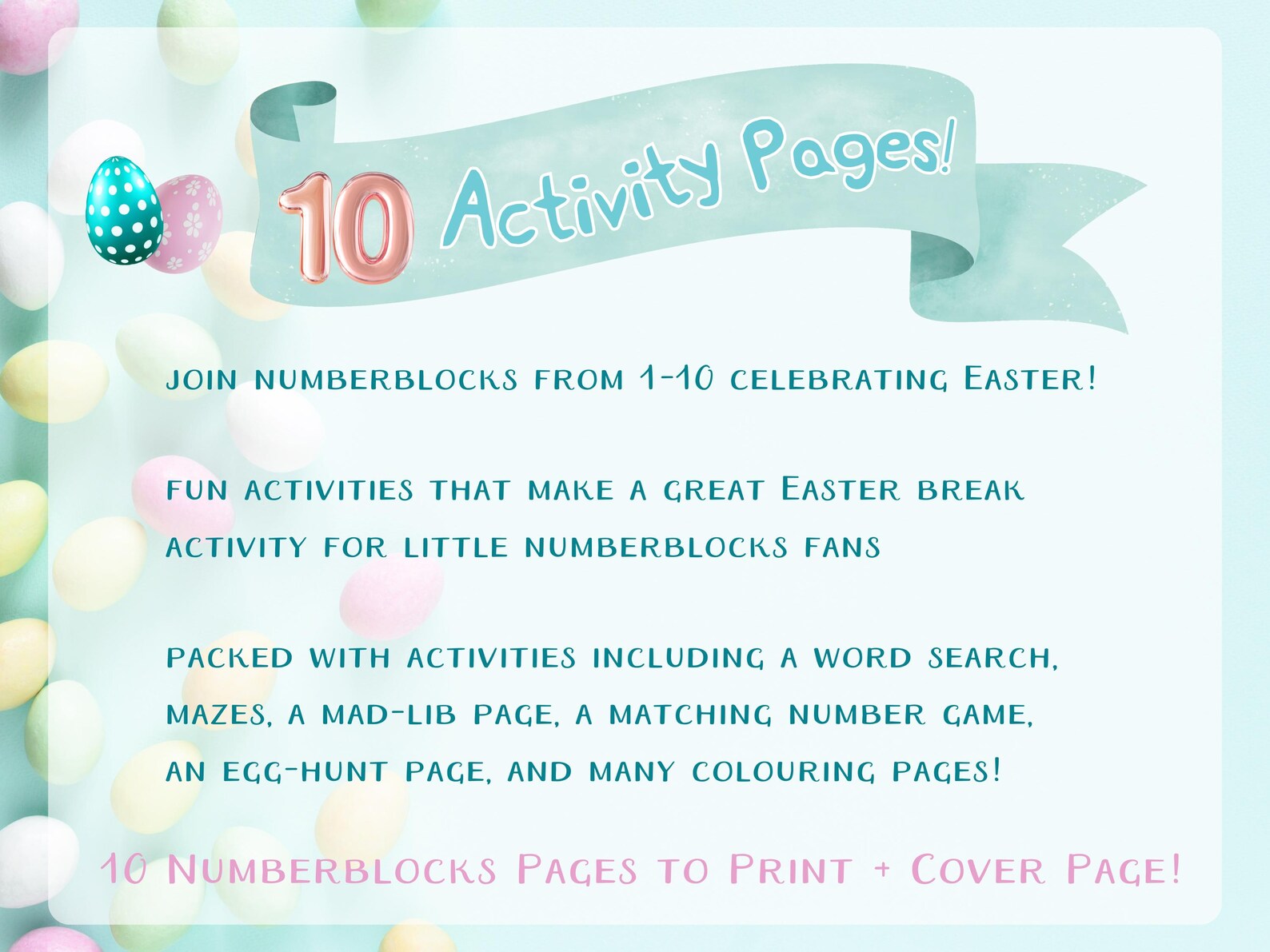 Numberblocks EASTER Activity Printable Booklet - PDF Printable - 11 ...