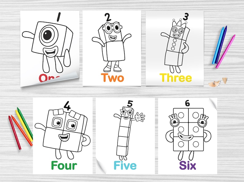 Numberblocks Colouring Book: 24 Printable Pages (digital Download ...