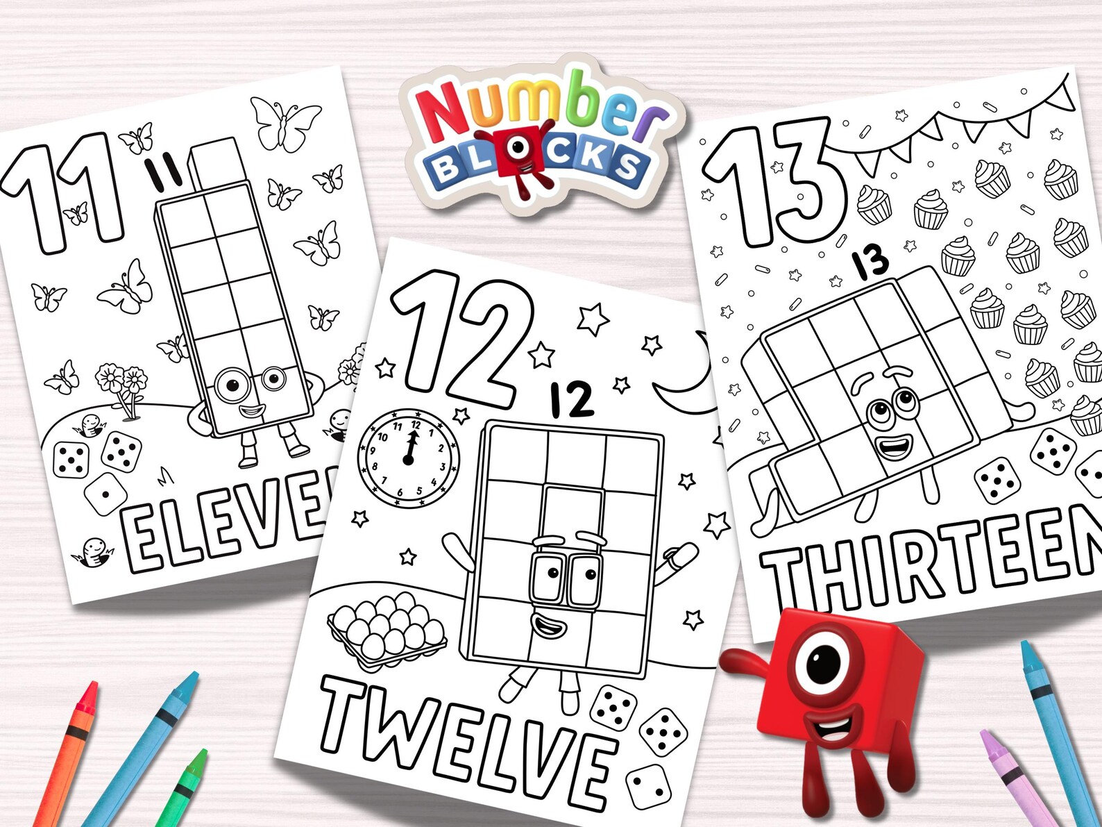 Numberblocks Colouring Book: 11-20, Interactive Questions (digital ...