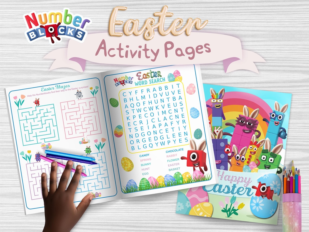 Numberblocks Activity Printable Booklet EASTER FUN - PDF Printable - 11 ...