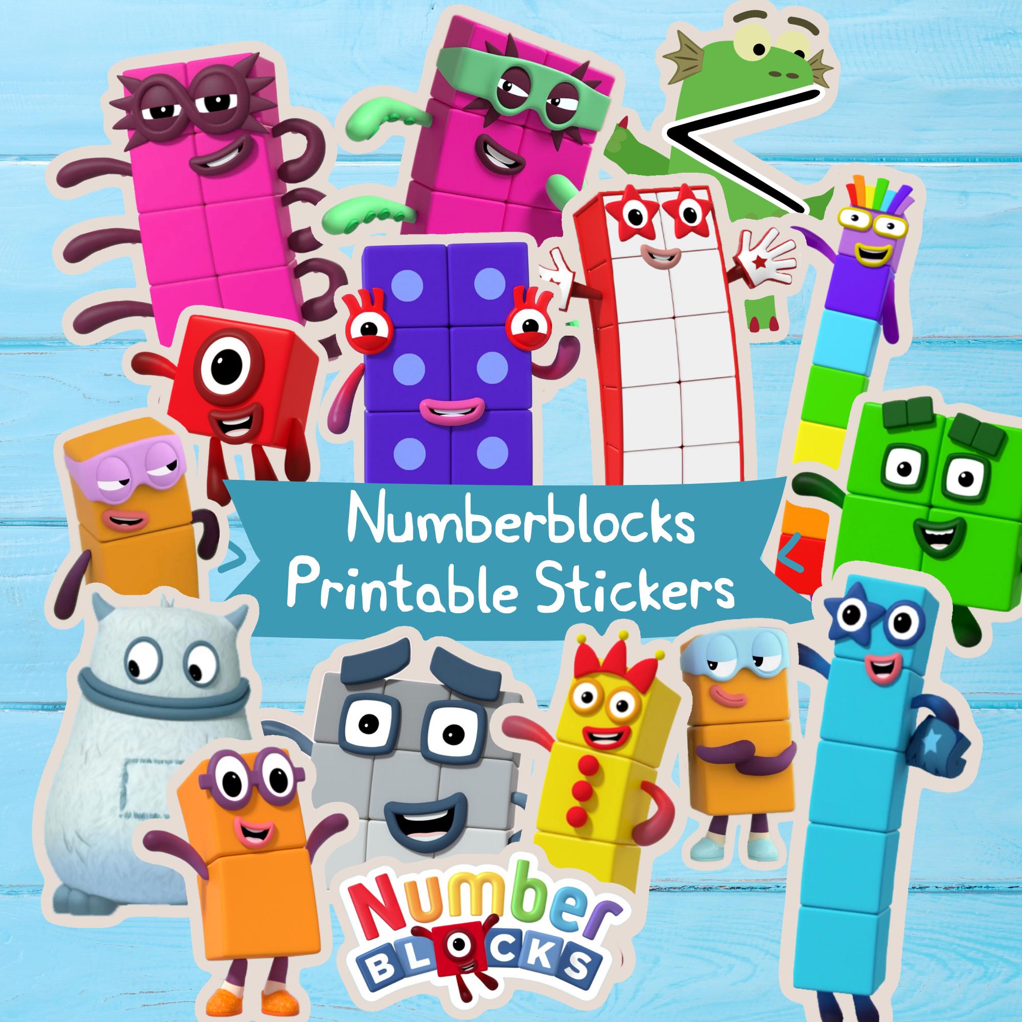 NUMBERBLOCKS Printable Stickers With Background - Numbers 1-10 Plus ...