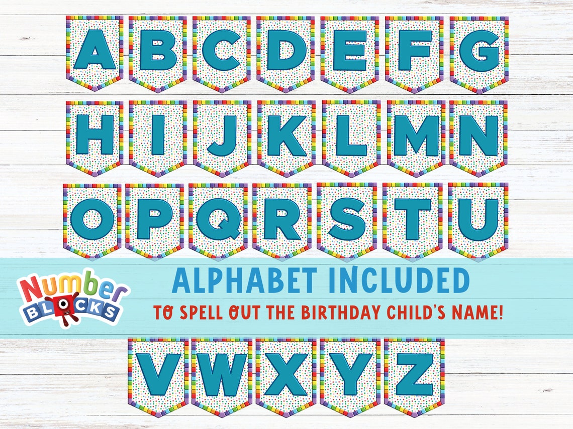 Printable NUMBERBLOCKS Birthday Bunting Digital Download Numberblocks ...