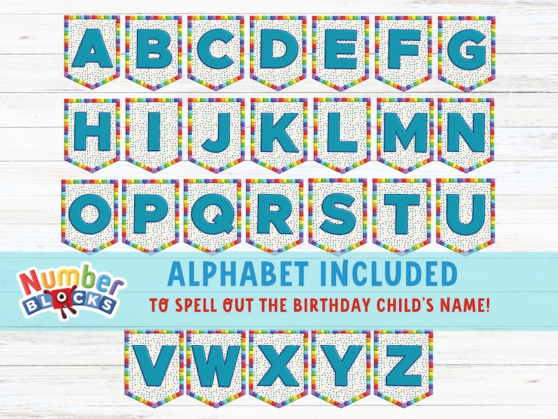 Printable NUMBERBLOCKS Birthday Bunting Digital Download Numberblocks ...