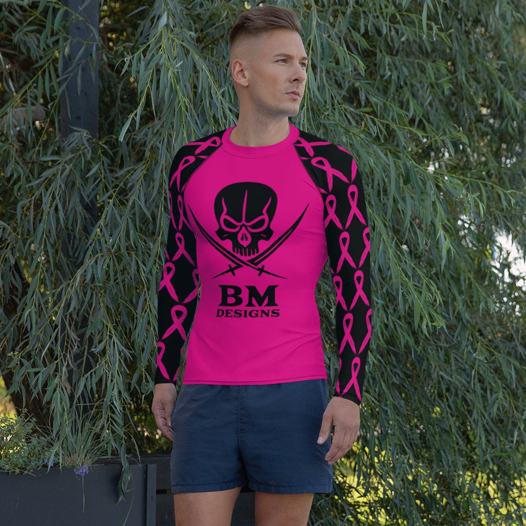 Men's Rash Guard breast Cancer Awareness - Etsy