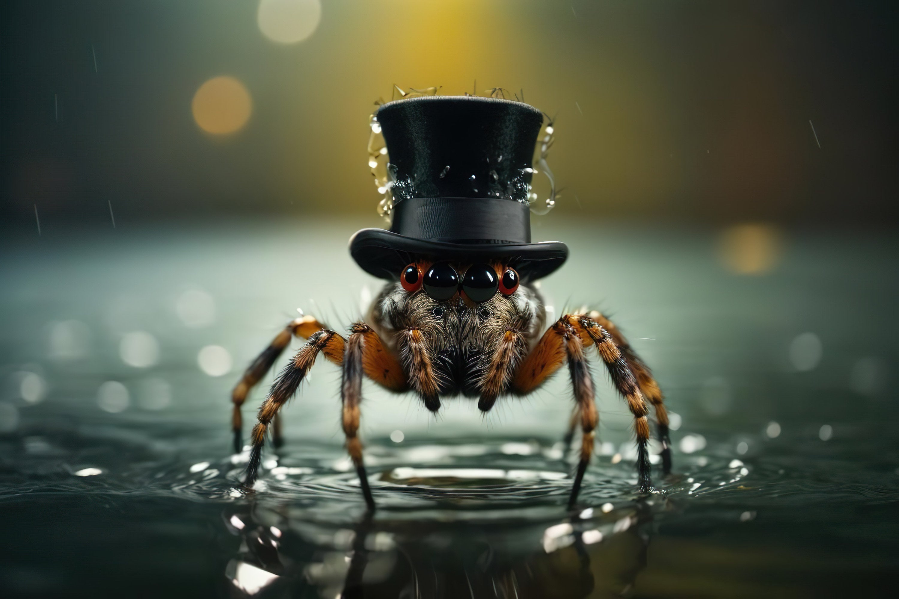 Digital Art Spider With Hat Printable Digital Print Wall Decor Cute ...