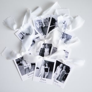 Photo Place Card With Ribbon, Party Place Cards, Wedding Table Place ...