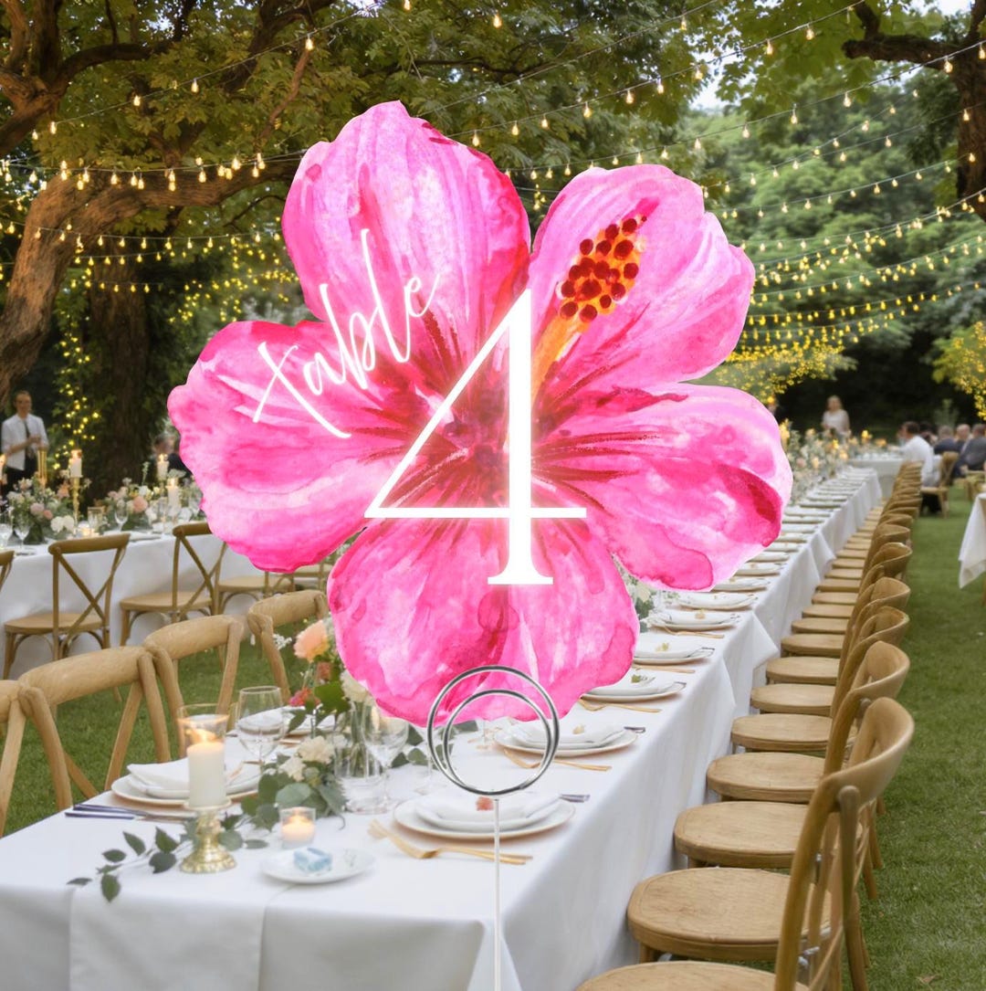 Flower Table Names, Watercolor Wedding Table Number, Rustic Wildflowers ...