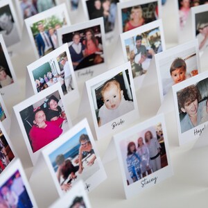 Polaroid Style Photo Place Cards With Guest Picture, Personalized Photo ...